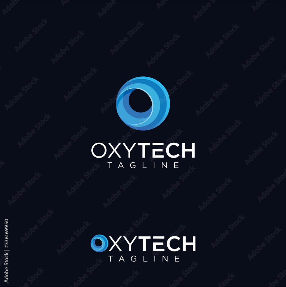 Letter O Tech Logo Design Vector Stock . Circle Tech Logo Design ...
