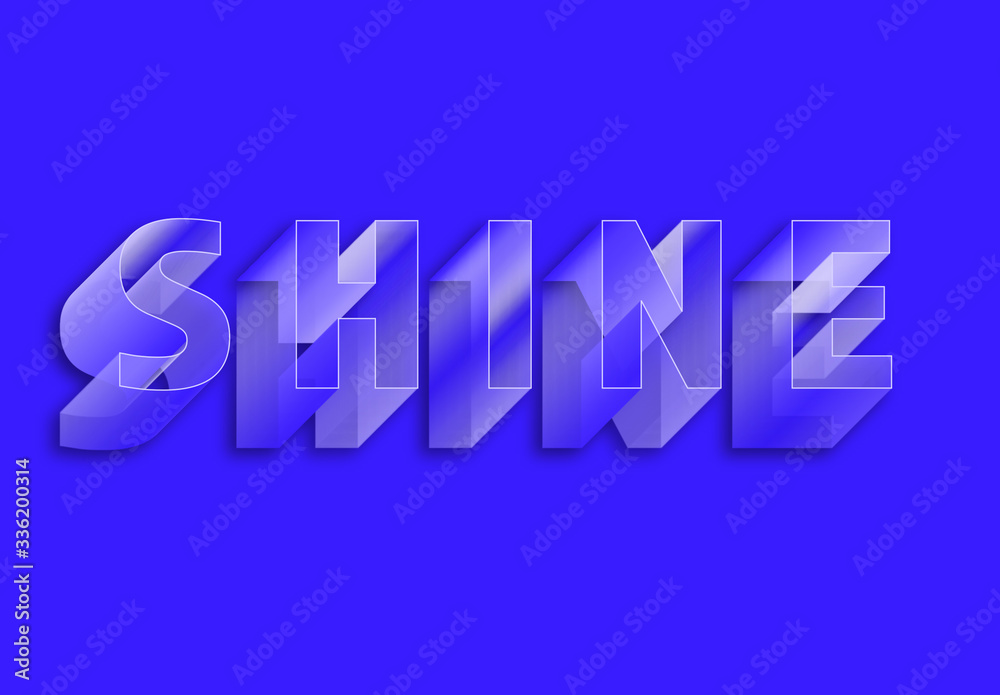 Transparent 3D Text Effect Mockup Stock Template | Adobe Stock