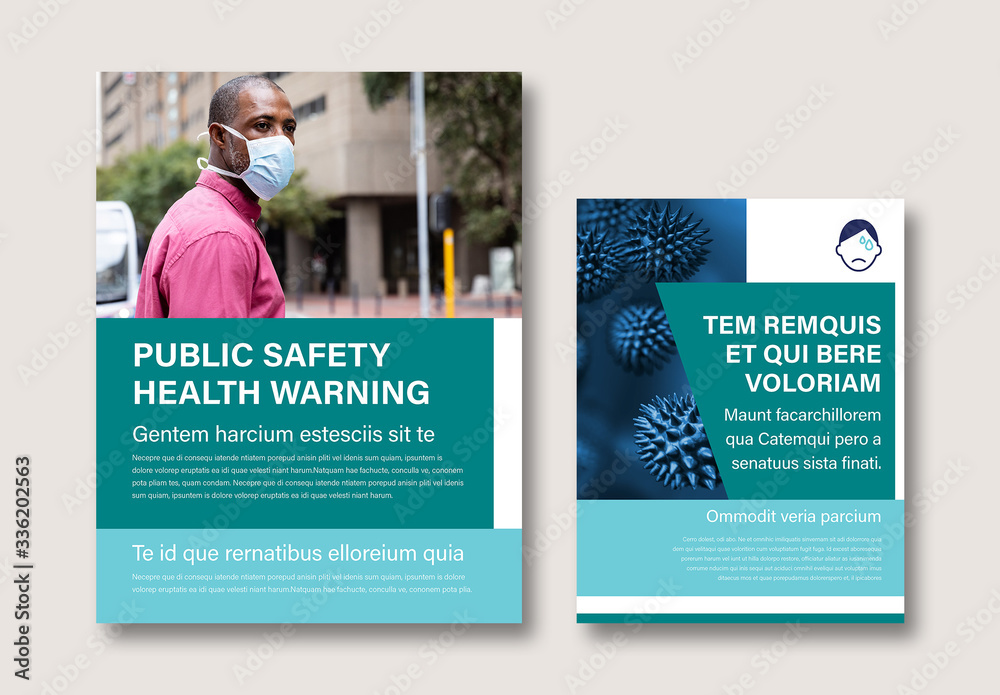Public Safety Health Flyer Layout Stock Template | Adobe Stock