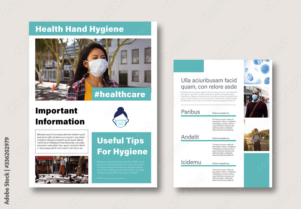 Public Safety Health Flyer Layout Stock Template | Adobe Stock