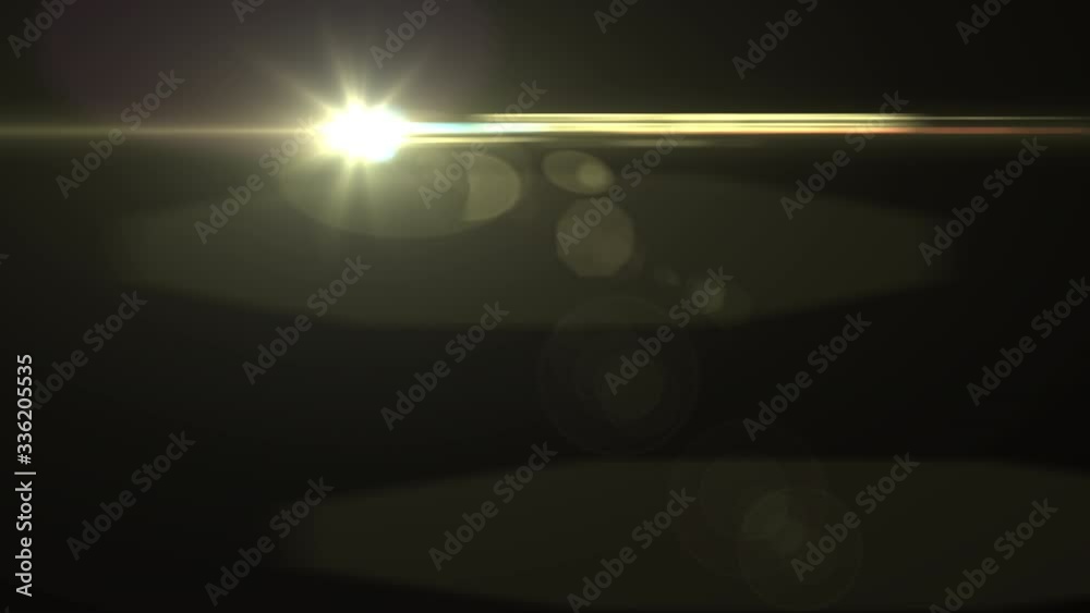 Vidéo Stock Moving lights with optical lens flare effect isolated on ...