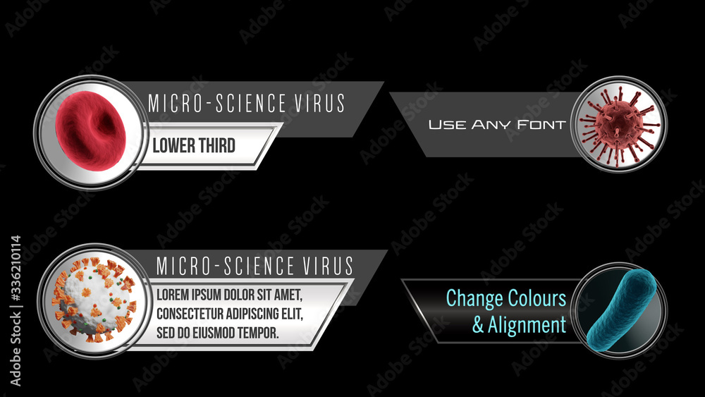 Micro Science Virus Thirds Stock Template | Adobe Stock