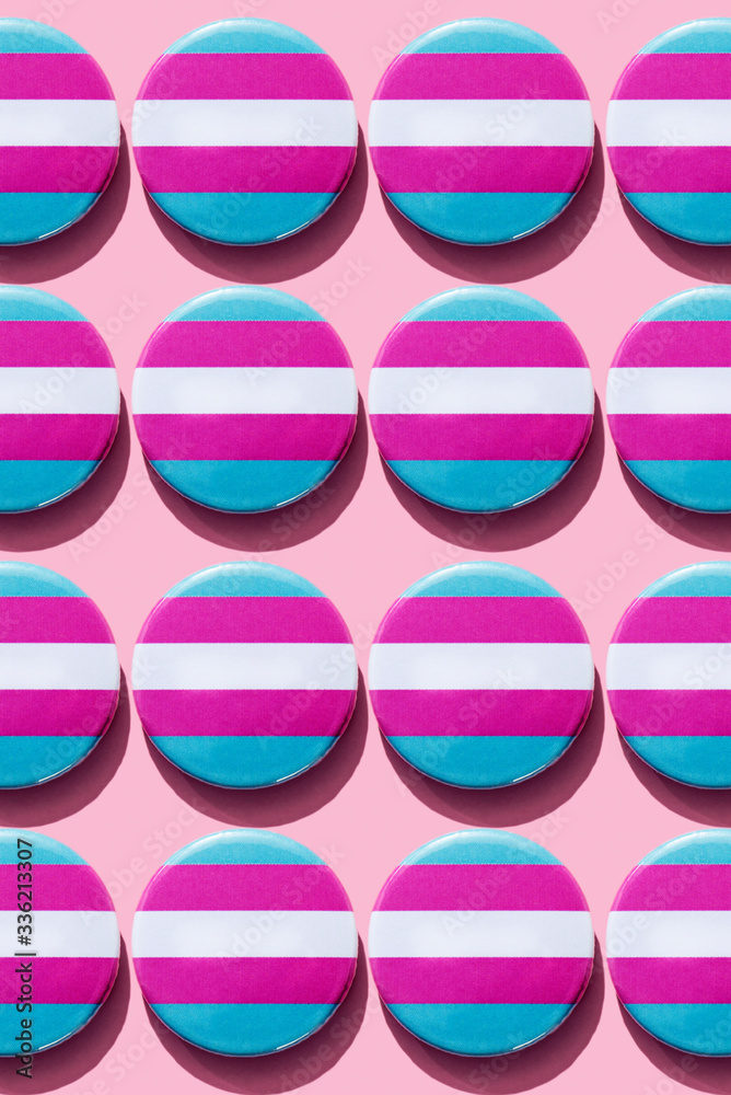 transgender pride flag badges Stock Photo | Adobe Stock
