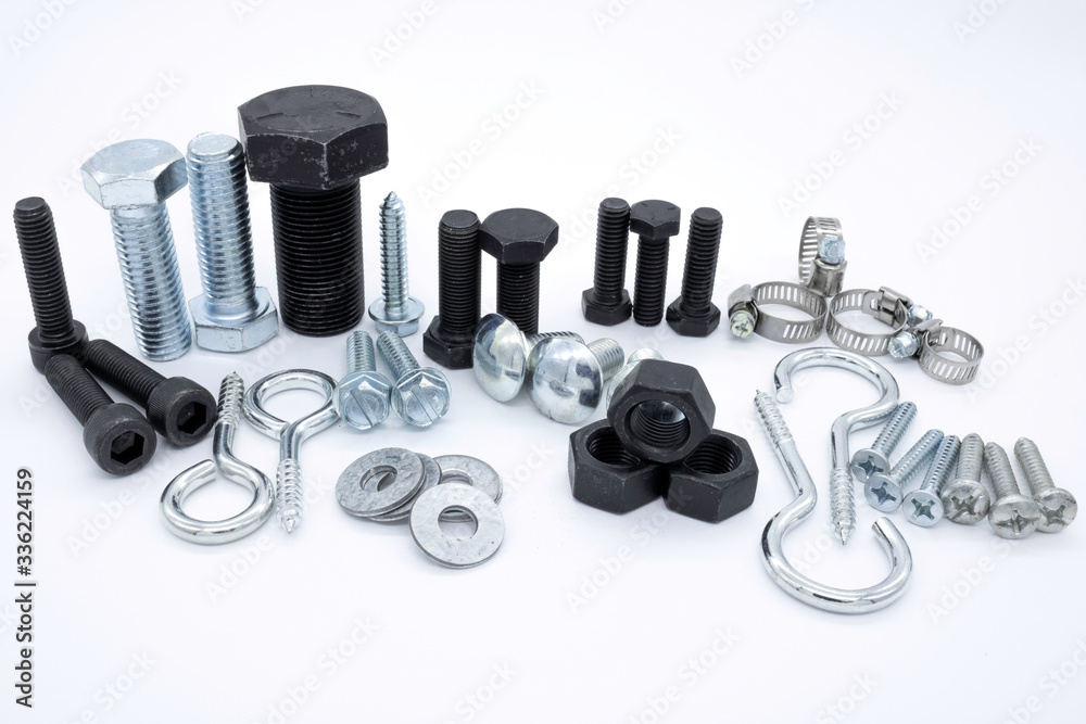 Set of screws of different types, allen, grade 5, hexagonal millimeter ...
