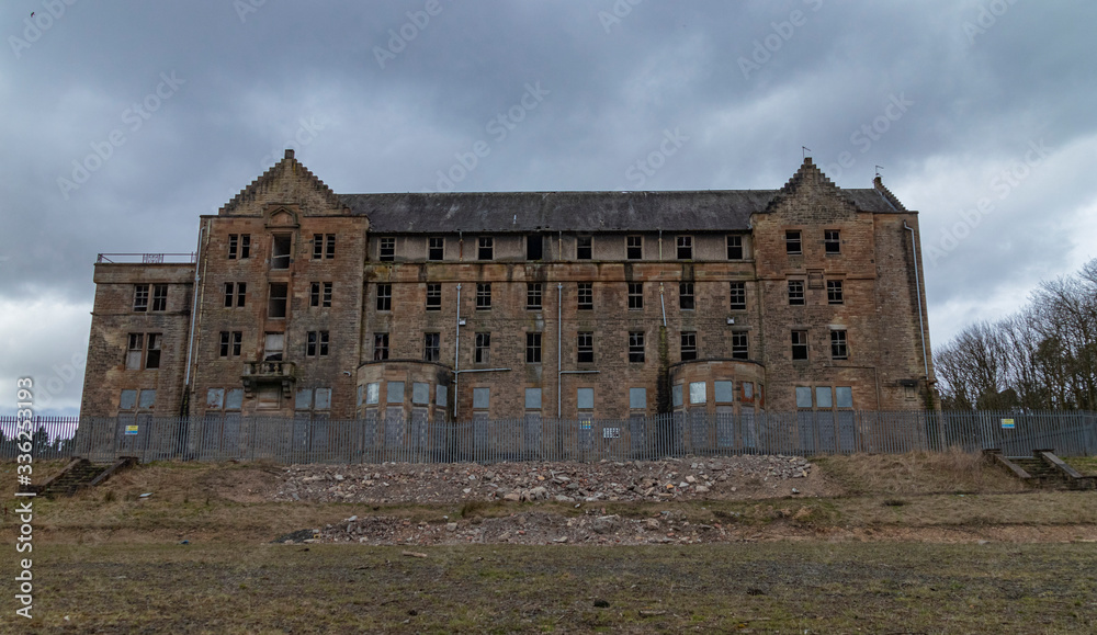 The remains of the abandoned Hartwood Hospital, a 19th century ...