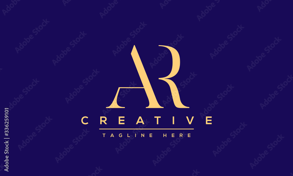 AR Letter Logo Design. Creative Modern Alphabet letters monogram icon A ...
