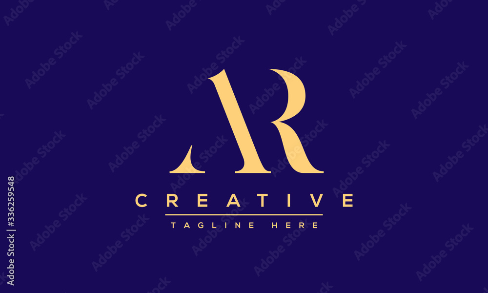 AR Letter Logo Design. Creative Modern Alphabet letters monogram icon A ...
