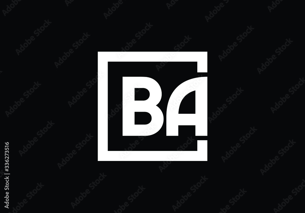 B A Initial Letter Logo design vector template, Graphic Alphabet Symbol ...