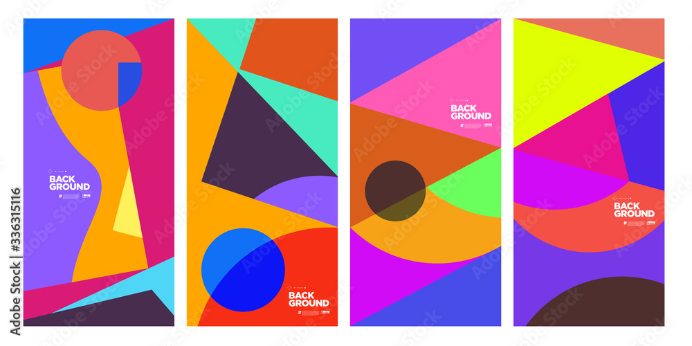 Cover and Poster Design Template for Magazine. Trendy Abstract Colorful ...