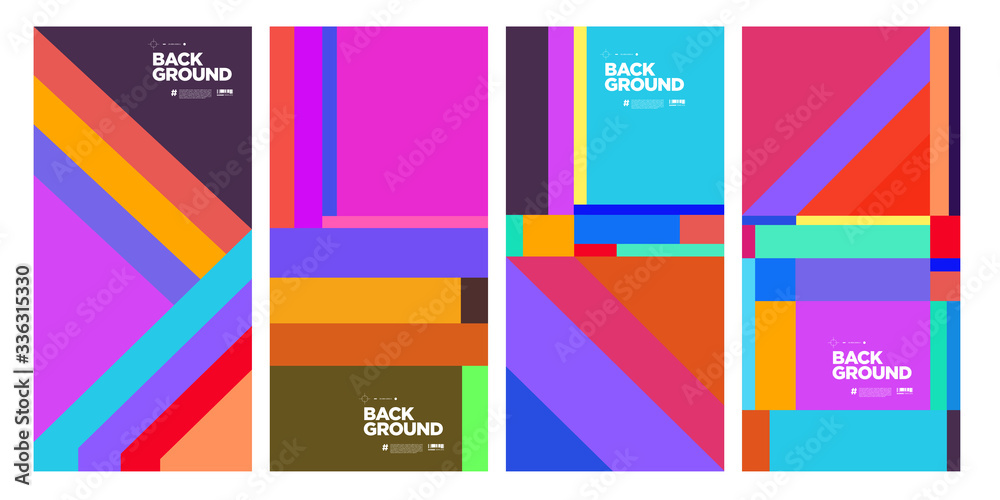 Cover and Poster Design Template for Magazine. Trendy Abstract Colorful ...