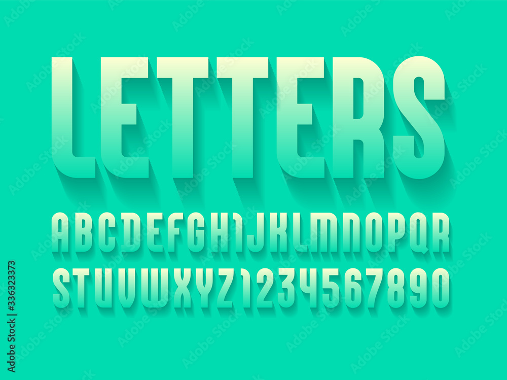 Modern bold font, trendy alphabet, capital Latin letters from A to Z ...