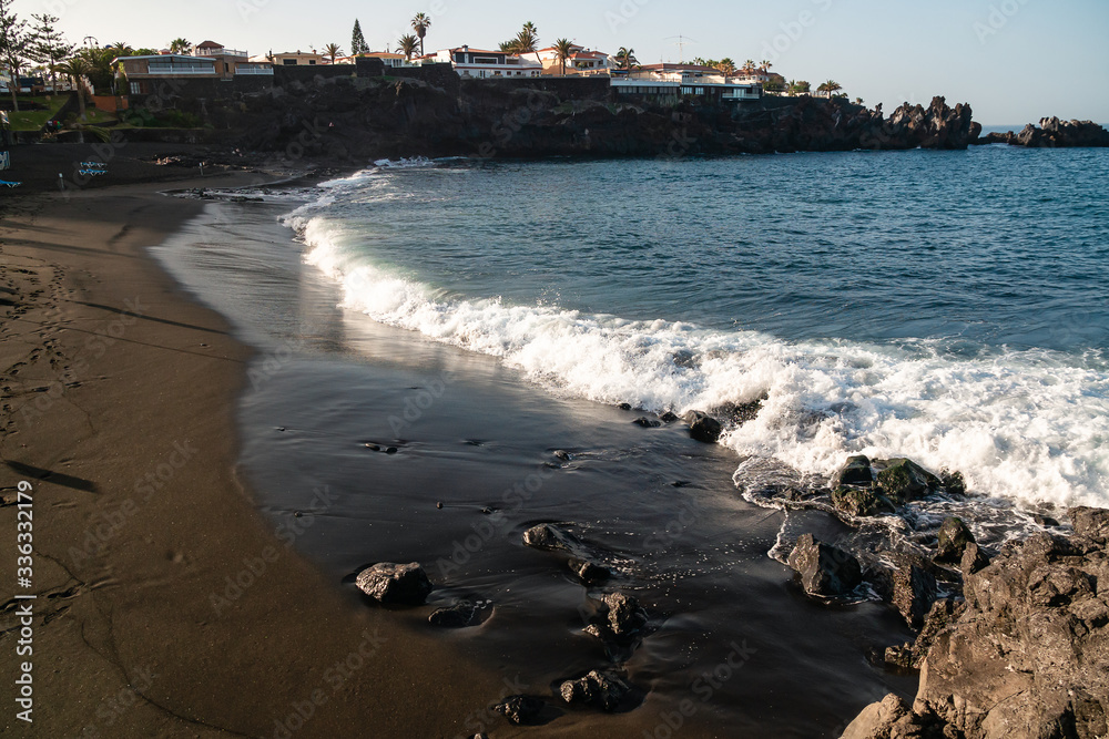 best beach in los gigantes la arena beach, tenerife, canary islands ...