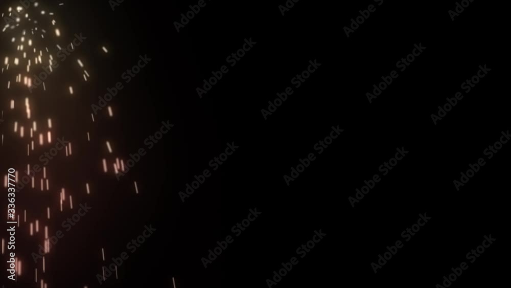 Full Hd glowing fire sparks VFX asset 10 seconds over black background ...