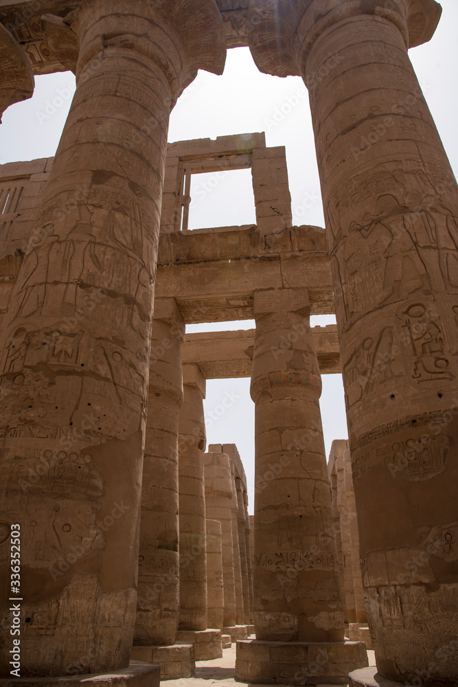 Karnak Temple, located on the eastern bank of the Nile River, opposite ...