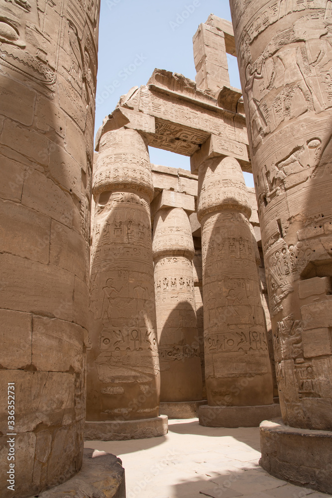 Karnak Temple, located on the eastern bank of the Nile River, opposite ...