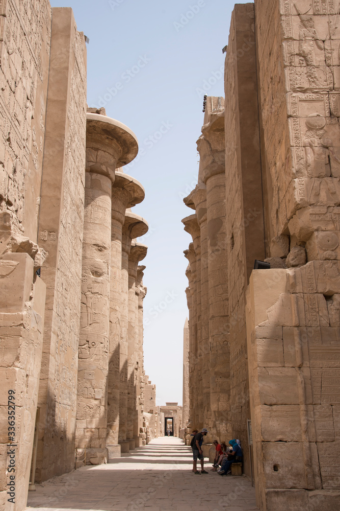 Karnak Temple, located on the eastern bank of the Nile River, opposite ...