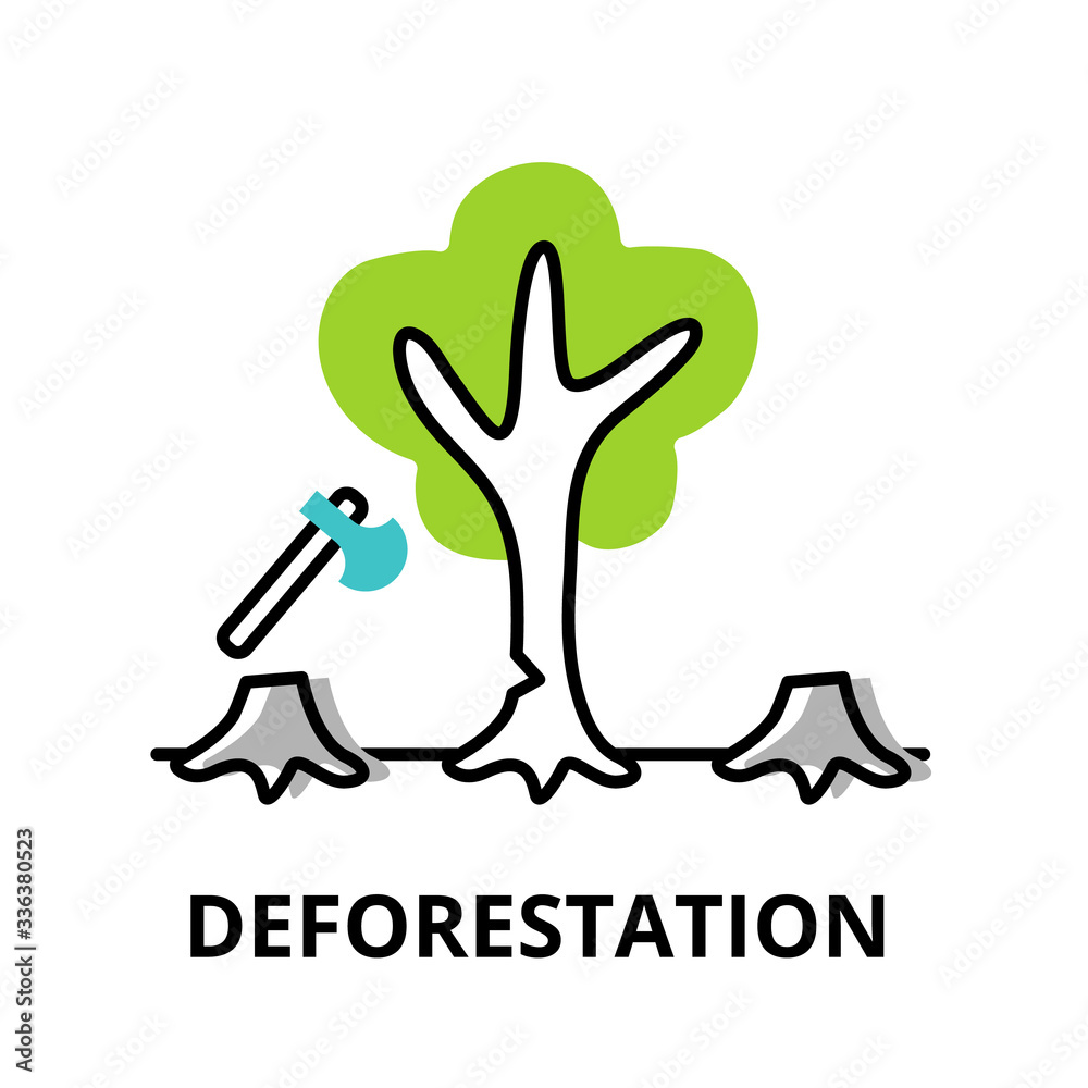 Infographic concept of Deforestation Stock Vector | Adobe Stock Infographic concept of Deforestation Stock Vector | Adobe Stock
