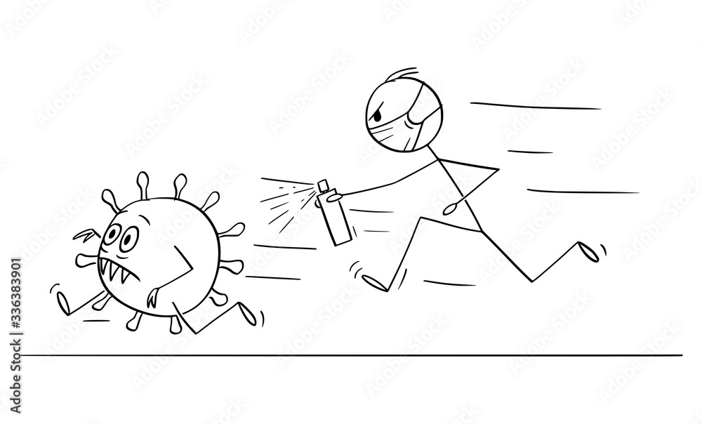 Vector cartoon stick figure drawing conceptual illustration of man ...