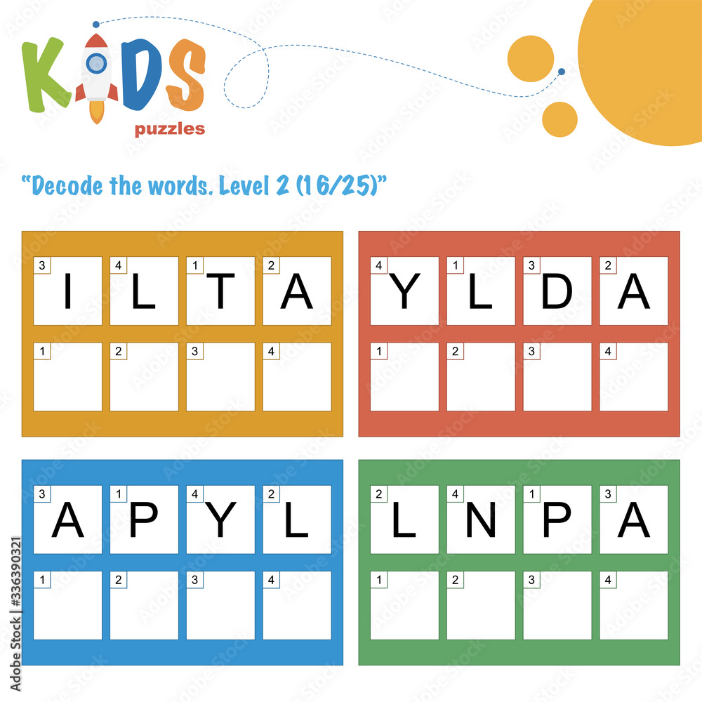 Decode the 4-letter words. Worksheet practice for preschool, elementary ...