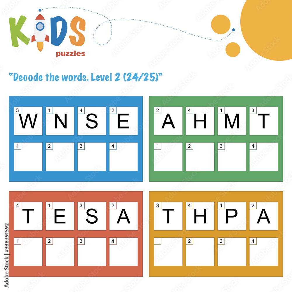Decode the 4-letter words. Worksheet practice for preschool, elementary ...