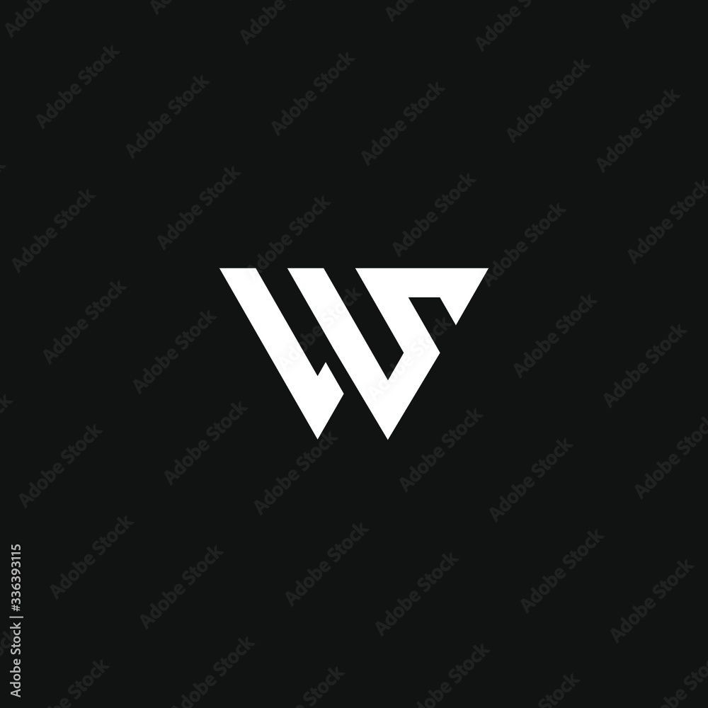 Vetor de ws letter vector logo abstract do Stock | Adobe Stock