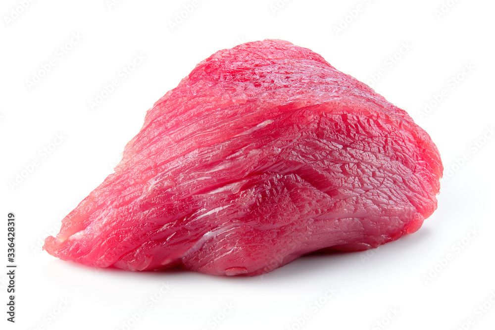 Meat piece. Meat. Raw fresh meat piece. Beef isolated. Fresh beef on ...