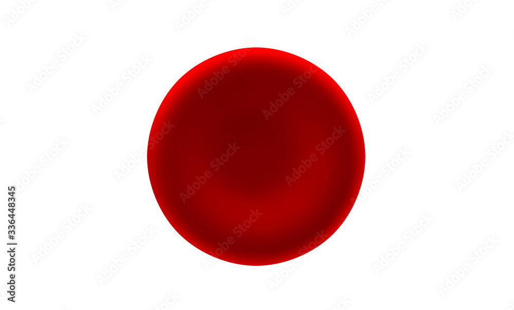 Vecteur Stock Erythrocyte or red blood cell isolated on white ...