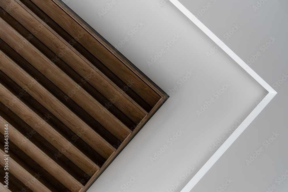 wooden ceiling background made from mahogany,ecological background with ...