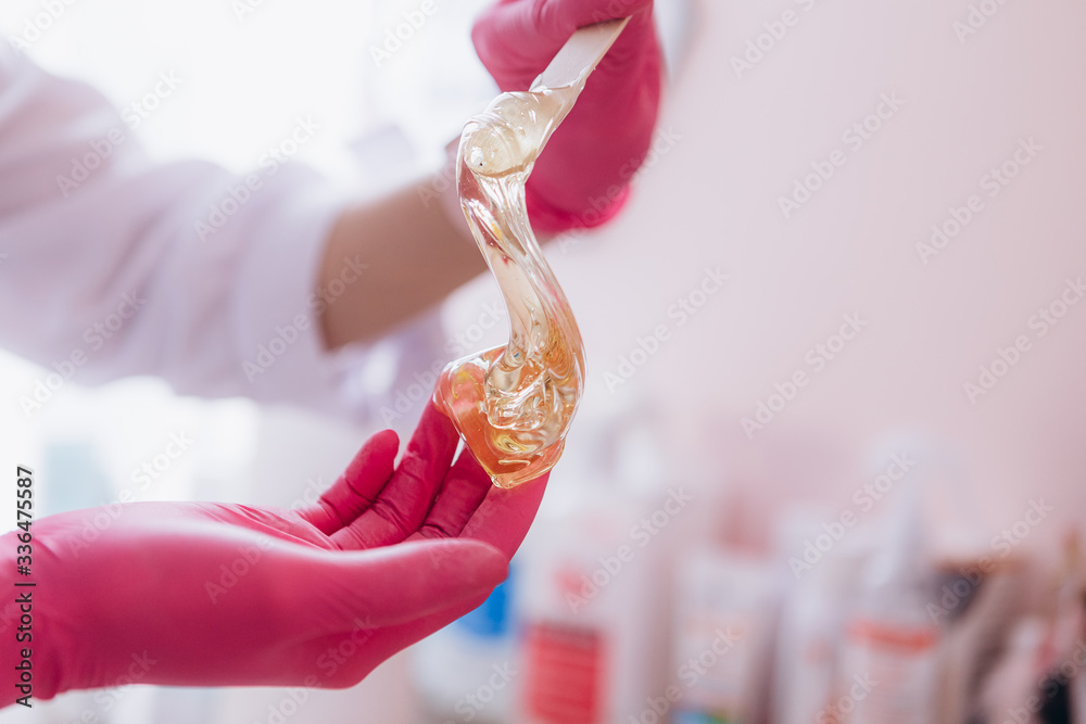 the process of epilation of parts of the female body by the method of ...