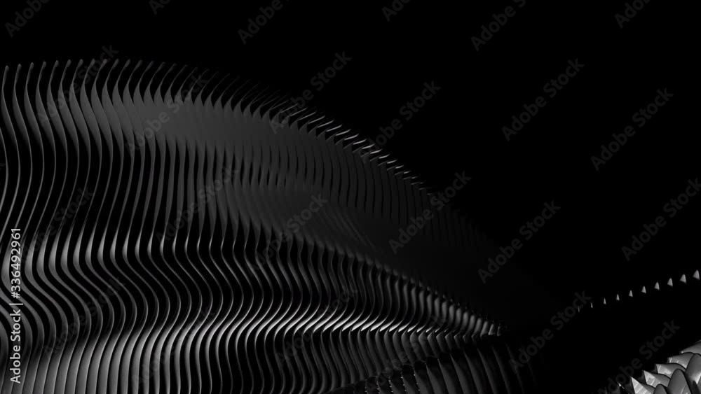 Abstract animation of elegant shapes. Geometric wave pattern as a ...
