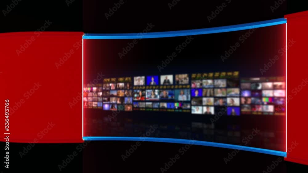 Tv Studio. Studio. News studio.Blue background. Newsroom Background for ...
