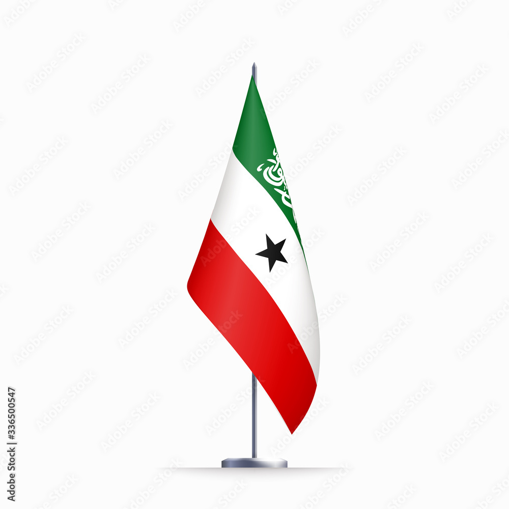 Somaliland flag state symbol isolated on background national banner ...