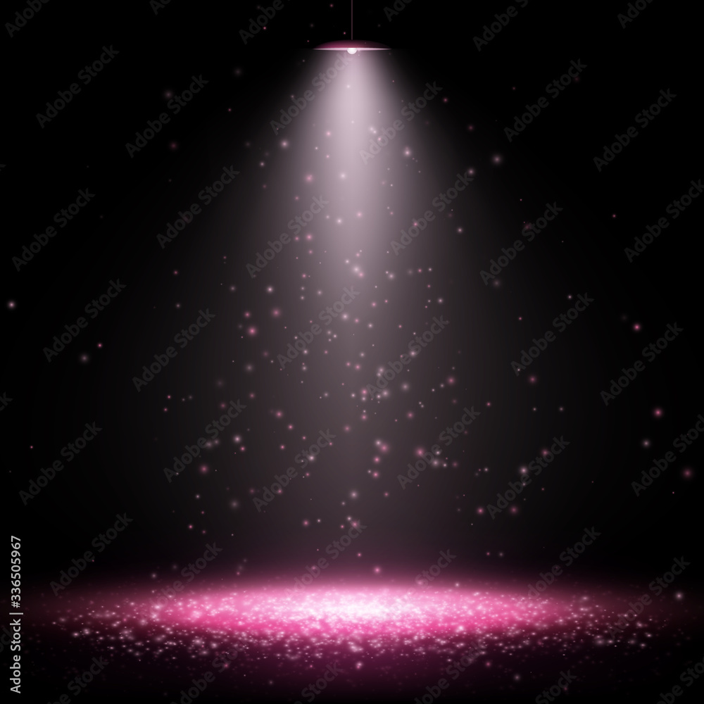 Spotlight background. Promotion design template. Vector illustration ...