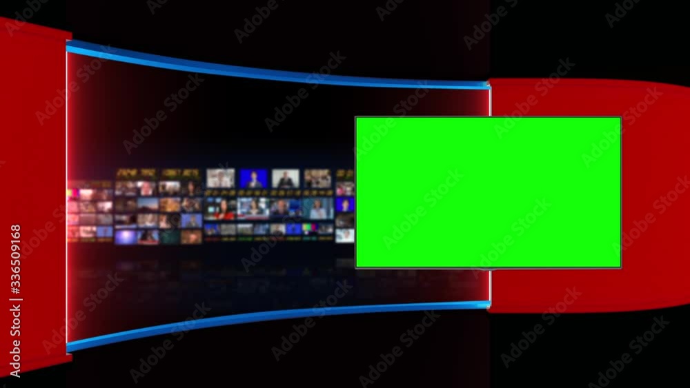Tv Studio. Studio. News studio.Blue background. Newsroom Background for ...