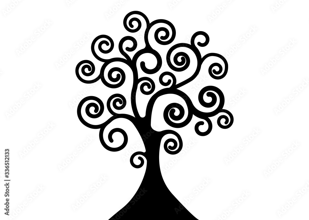 Tree of life icon, Tree natural logo and black tree ecology ...