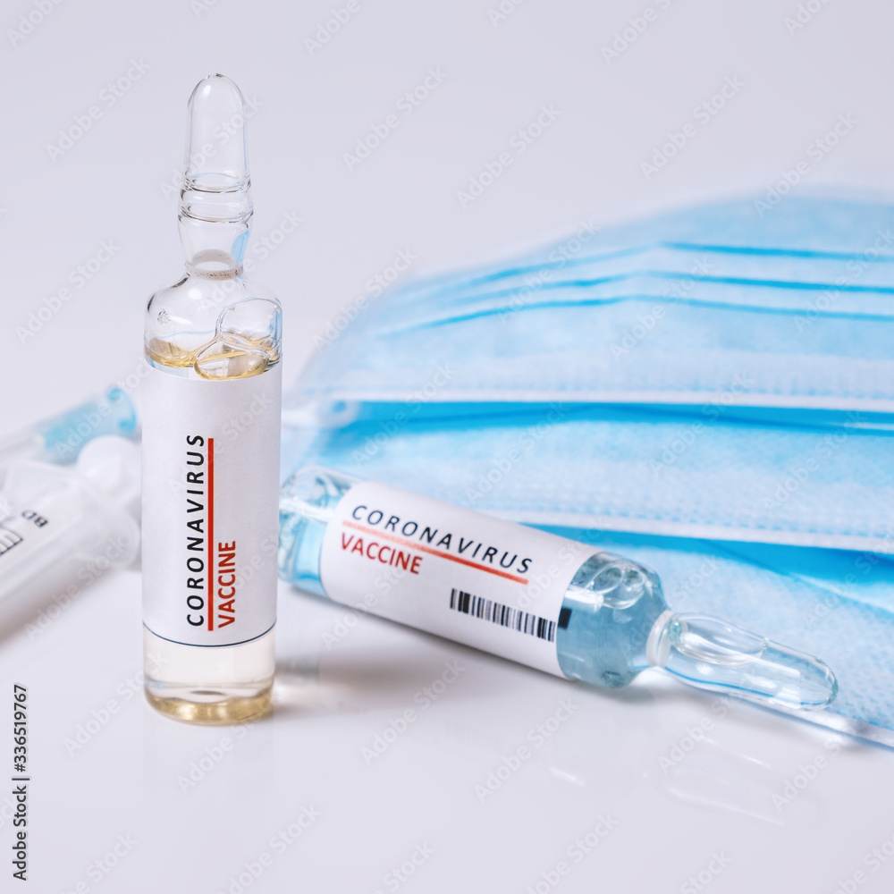 Concept of vaccination and medicine infectious: Syringe with injection ...