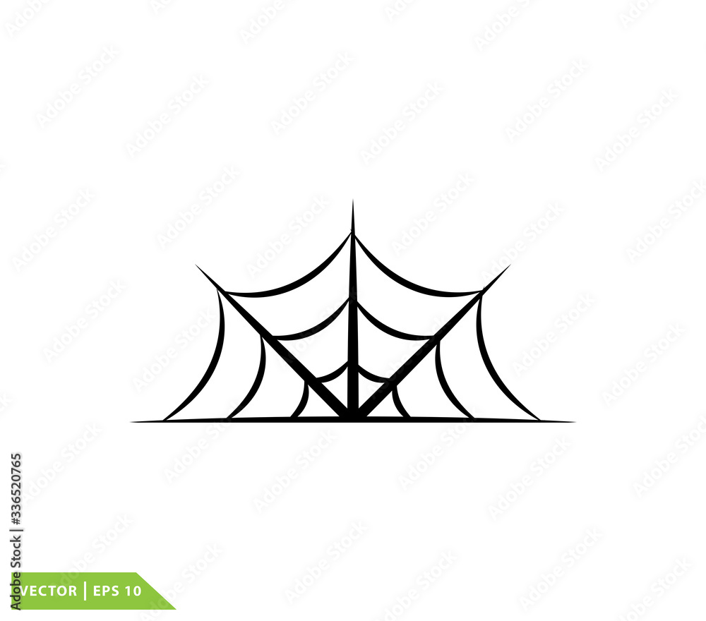 Spider web icon vector logo design template Stock Vector | Adobe Stock