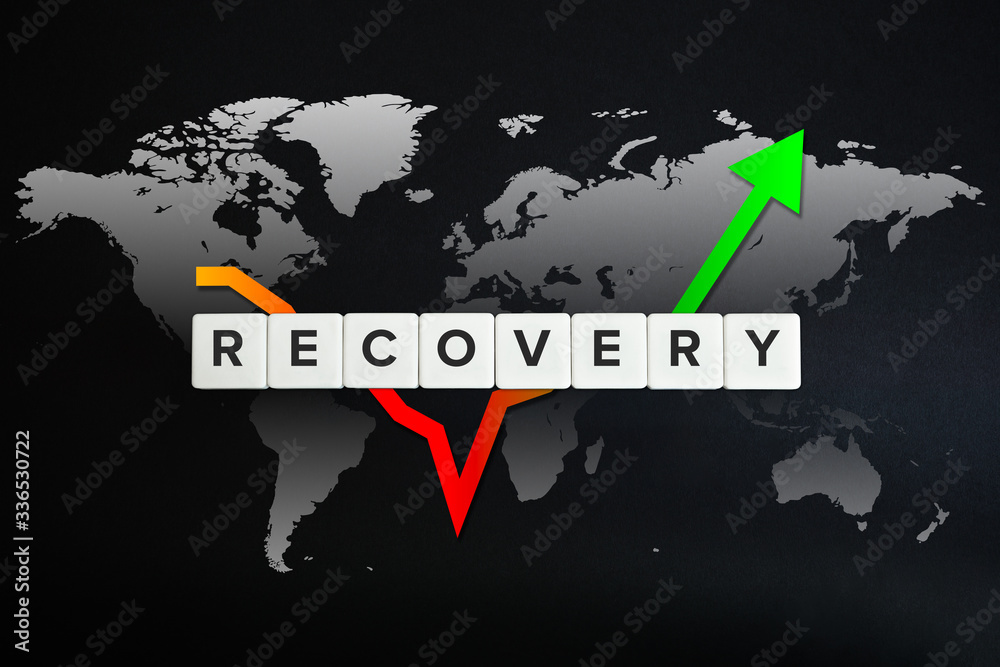 Global economy recovery concept. Financial, industrial, business and ...