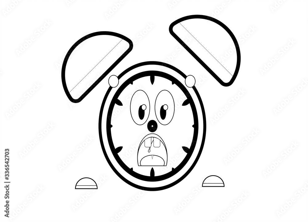 Alarm-clock animation icon for mobile app. Video clock, Screaming face ...