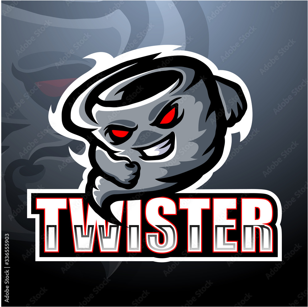 Twister mascot esport logo design Stock Vector | Adobe Stock