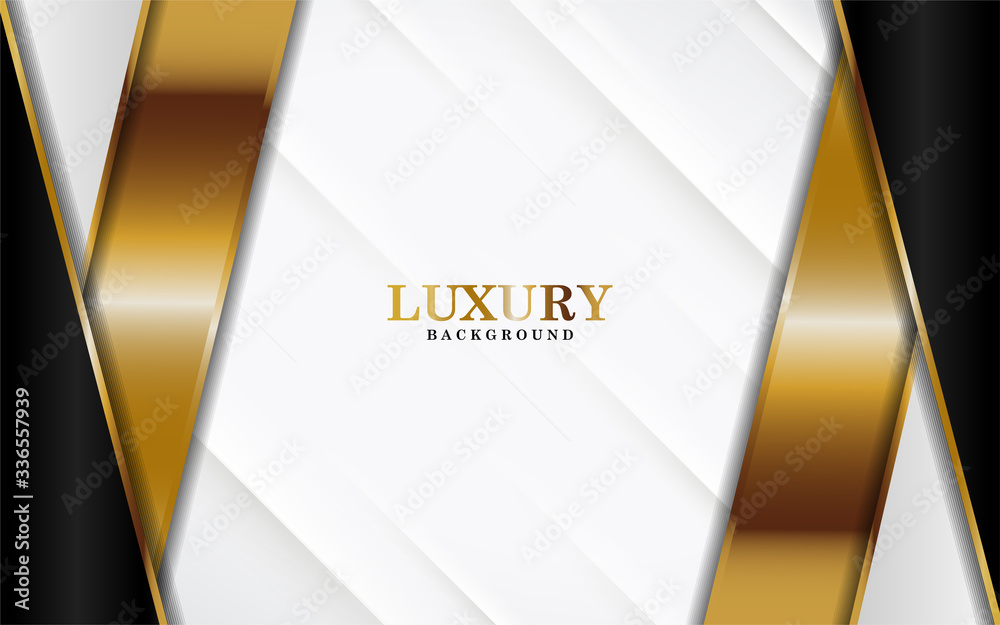 Luxury black white Background VIP with golden lines texture in 3d ...