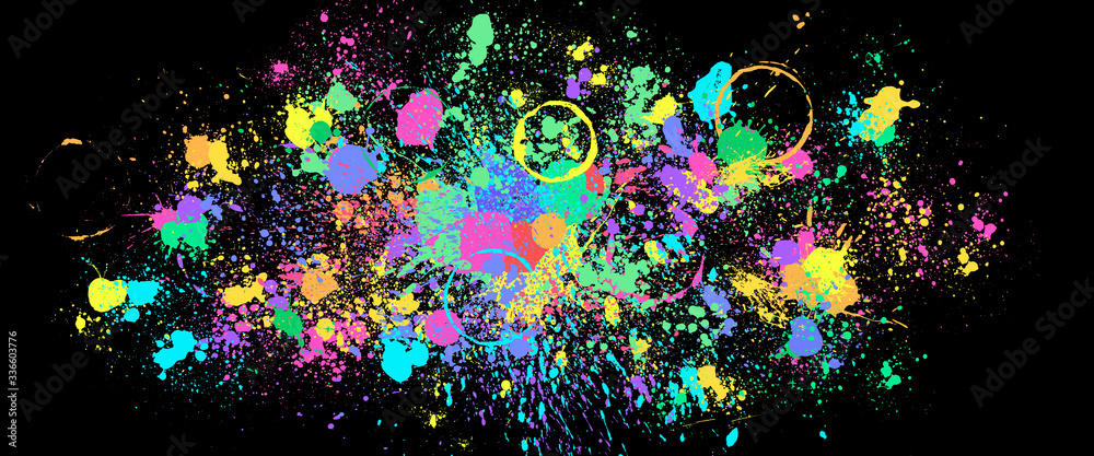 colorful paint splatter, spattering paint Stock Illustration | Adobe Stock