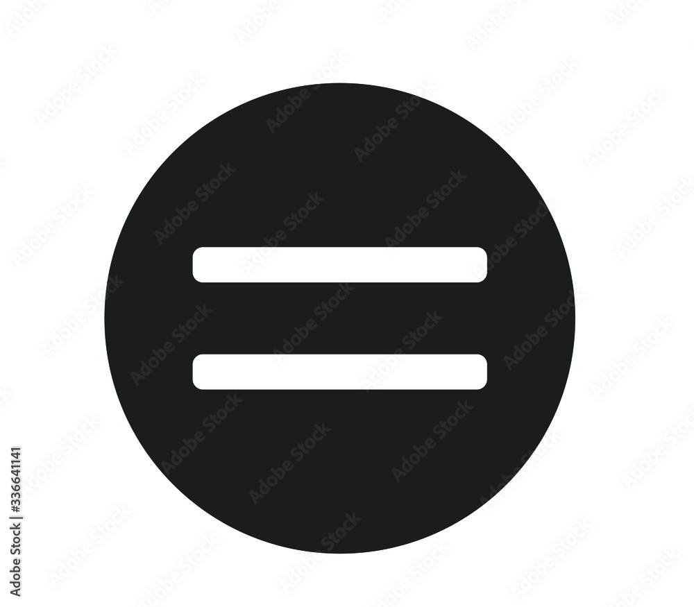 equal sign,circle equal vector symbol Stock Vector | Adobe Stock