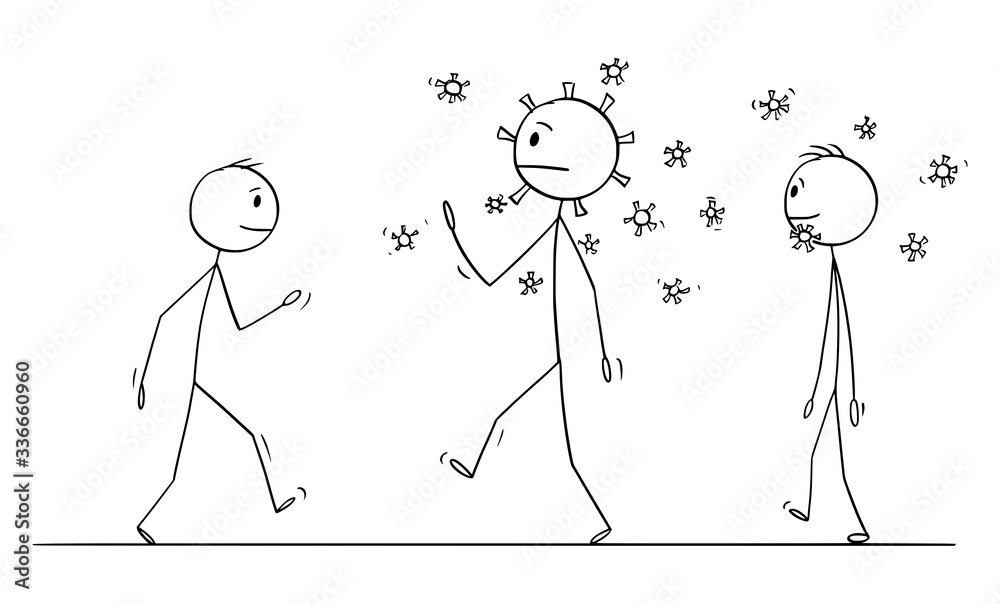 Vector cartoon stick figure drawing conceptual illustration of man ...