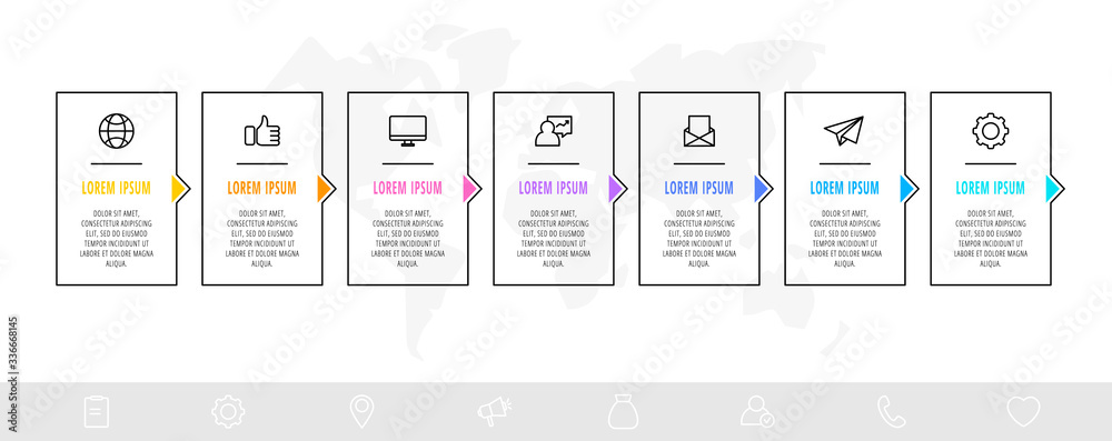Timeline creative design linear infographics template. Business vector ...