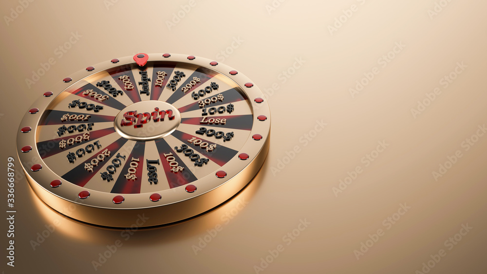 Jackpot. Golden Fortune Wheel, Wheel Of Luck On The Gold Background ...