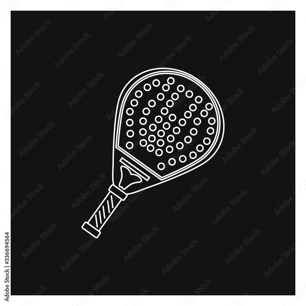paddle racket on white background vector Stock Vector | Adobe Stock