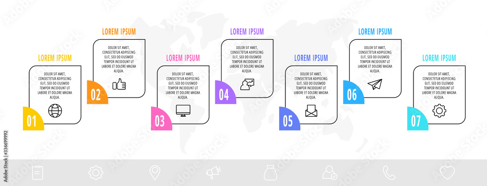 Timeline creative design linear infographics template. Business vector ...