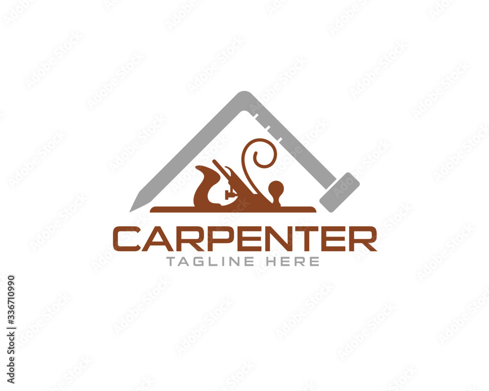 Carpenter logo design template fully vector Stock Vector | Adobe Stock