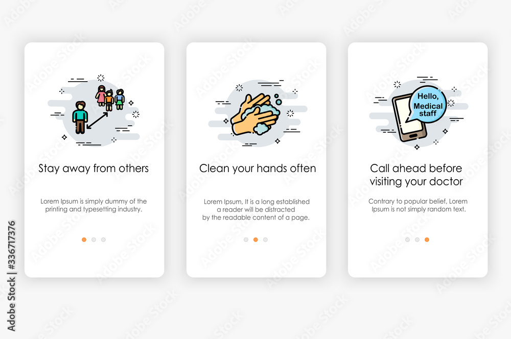 Help prevent the spread of Virus if you are sick. Modern and simplified ...